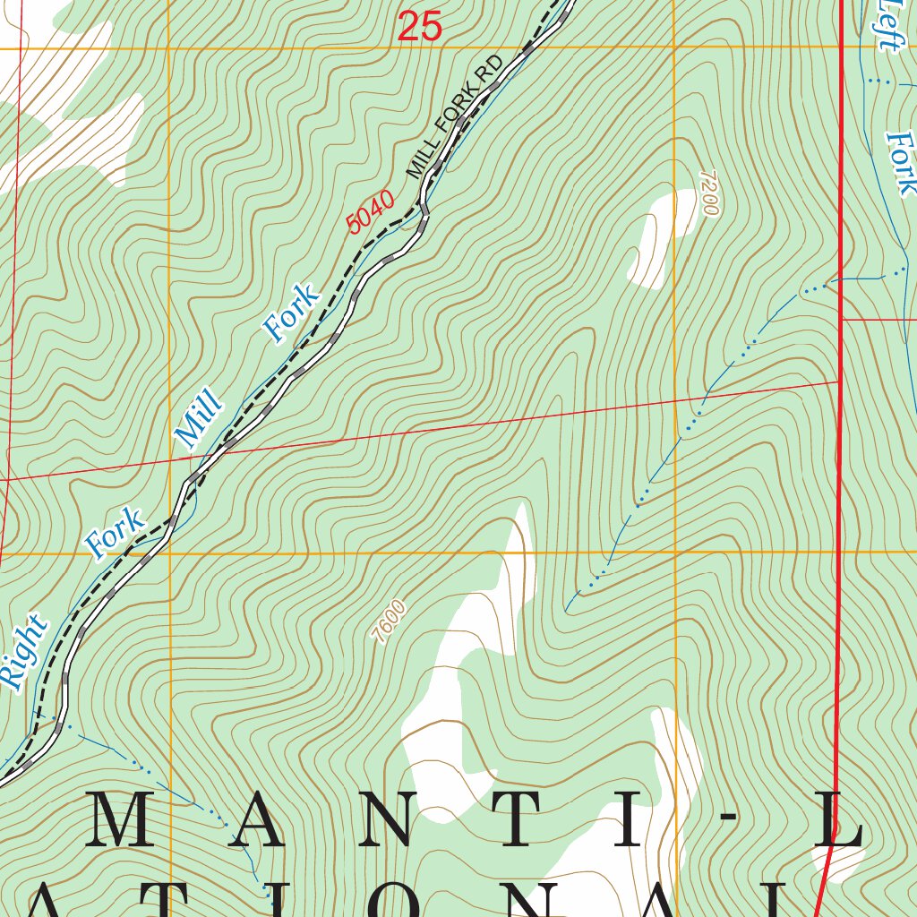 Mill Fork, UT FSTopo Map by US Forest Service - Topo | Avenza Maps