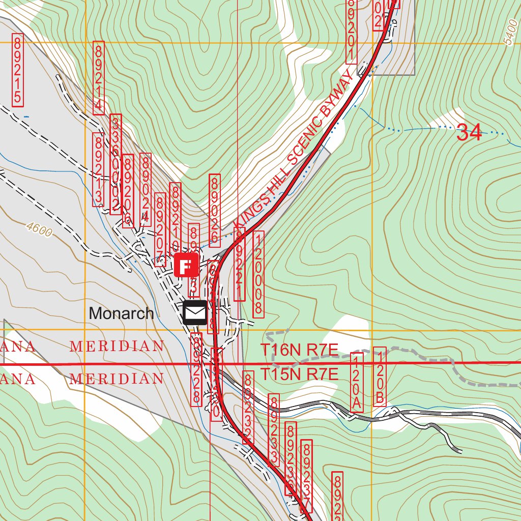 Monarch, MT FSTopo Map by US Forest Service - Topo | Avenza Maps