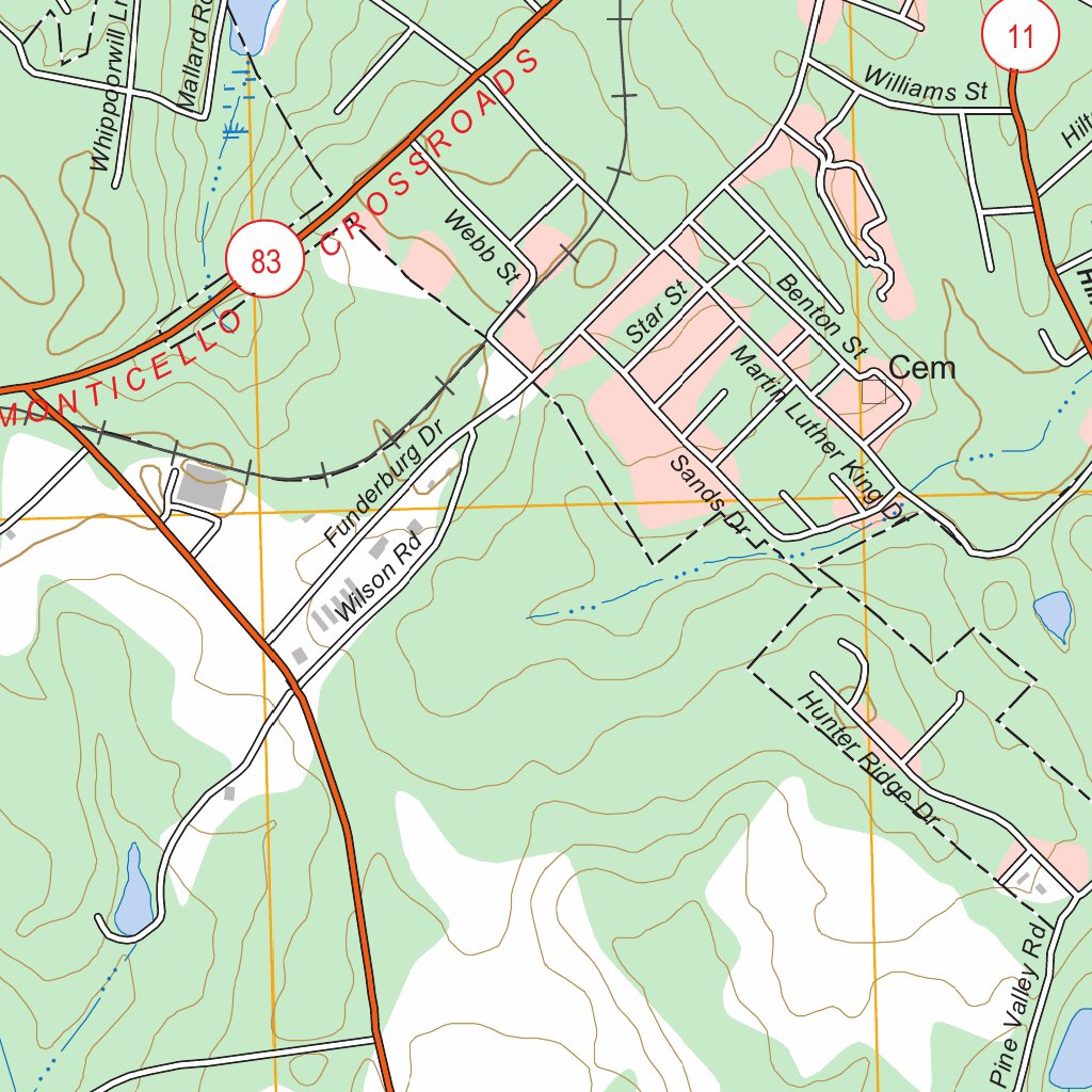 Monticello, GA FSTopo Map by US Forest Service - Topo | Avenza Maps