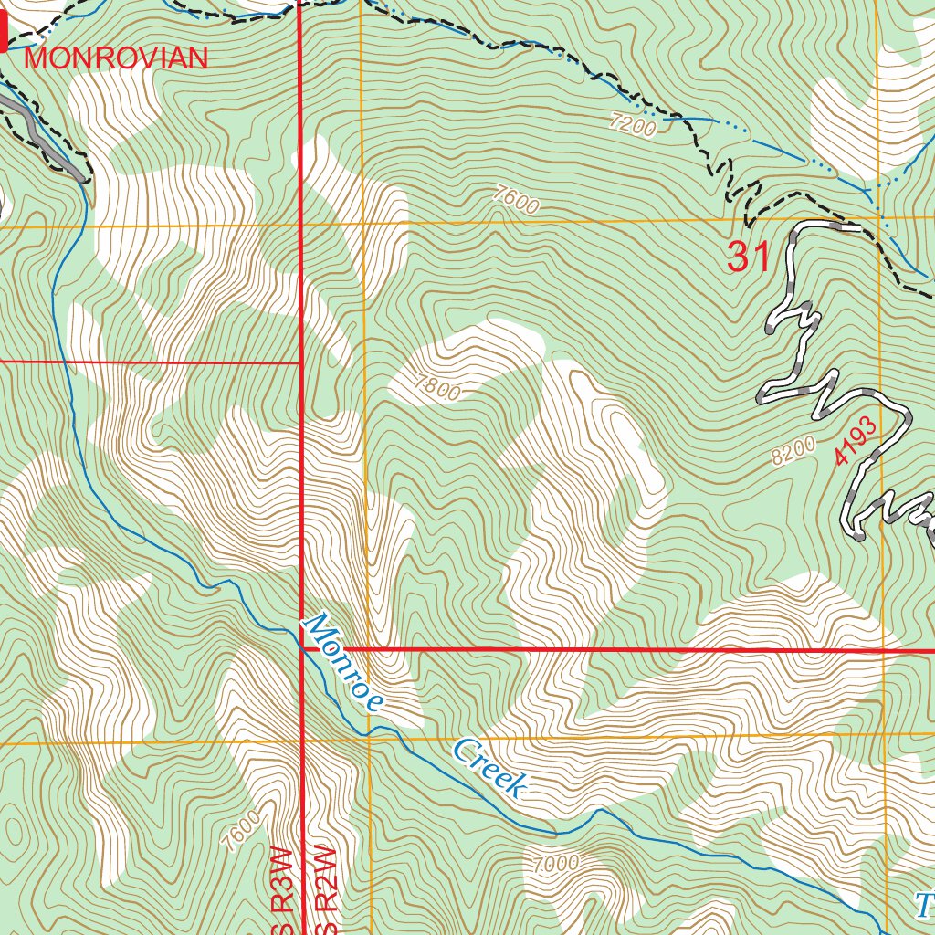 Monroe Peak, UT FSTopo Map by US Forest Service - Topo | Avenza Maps