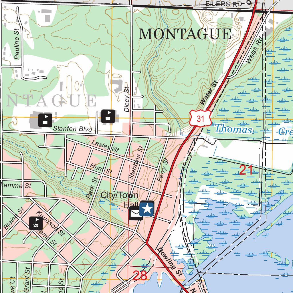 Montague, MI FSTopo Map by US Forest Service - Topo | Avenza Maps