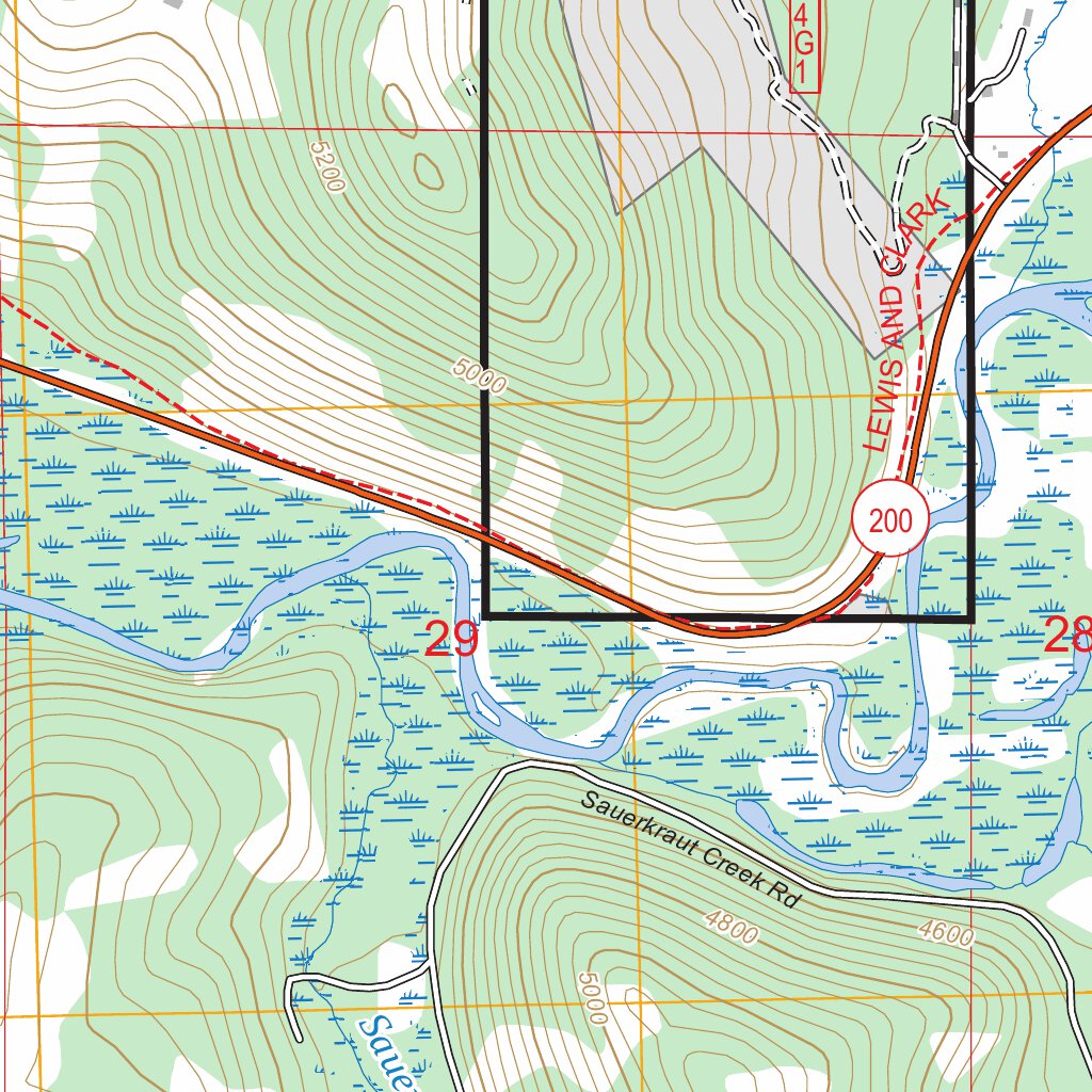 Moose Creek, MT FSTopo Map by US Forest Service - Topo | Avenza Maps