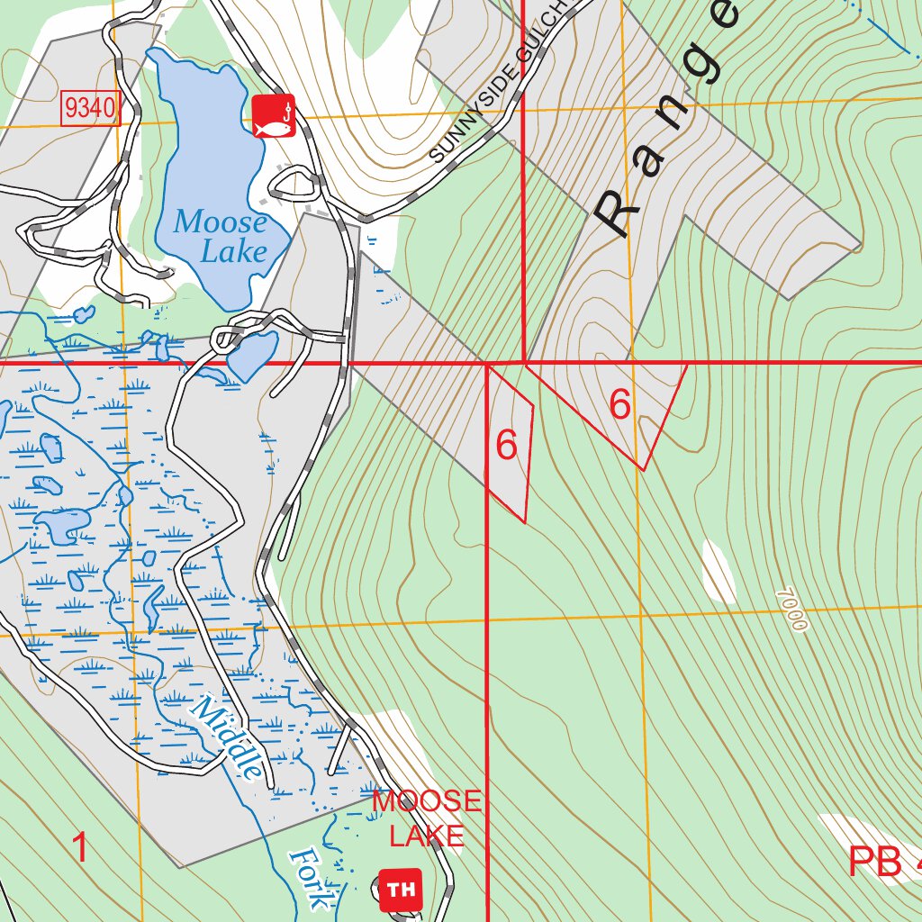 Moose Lake, MT FSTopo Map by US Forest Service - Topo | Avenza Maps