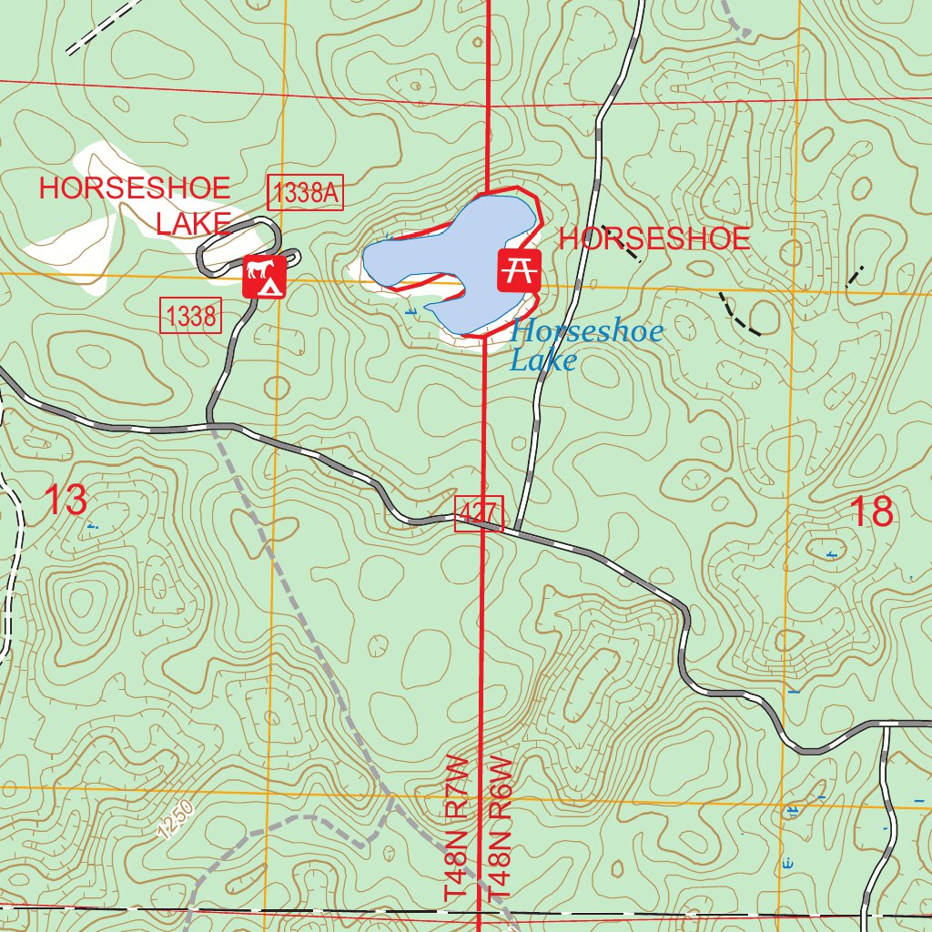 Moquah NW, WI FSTopo Map by US Forest Service - Topo | Avenza Maps