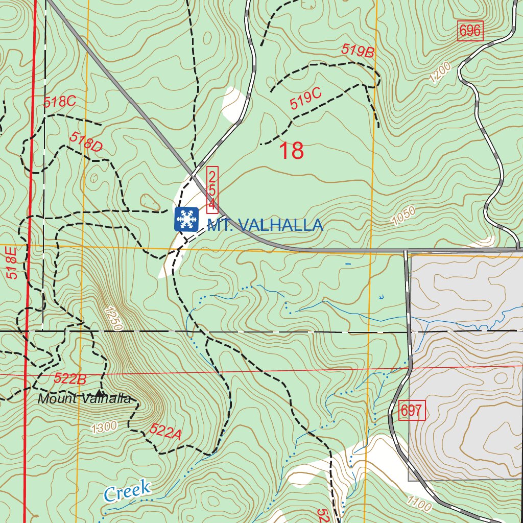 Mount Valhalla, WI FSTopo Map by US Forest Service - Topo | Avenza Maps