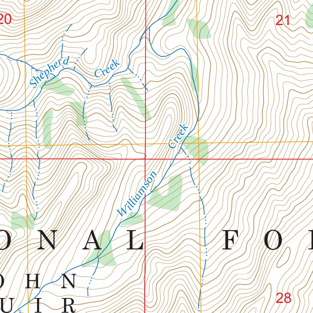 Mount Williamson, CA FSTopo Map by US Forest Service - Topo | Avenza Maps