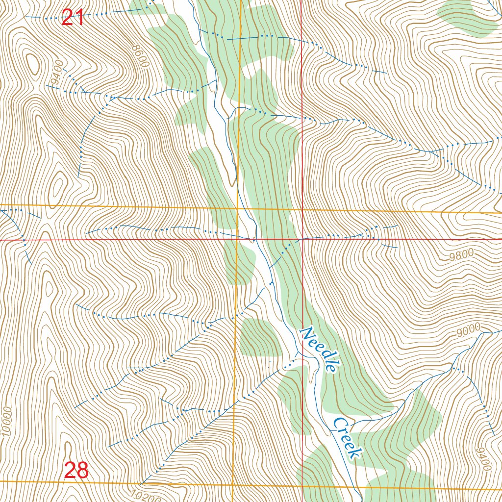 Needle Mountain, WY FSTopo Map by US Forest Service - Topo | Avenza Maps