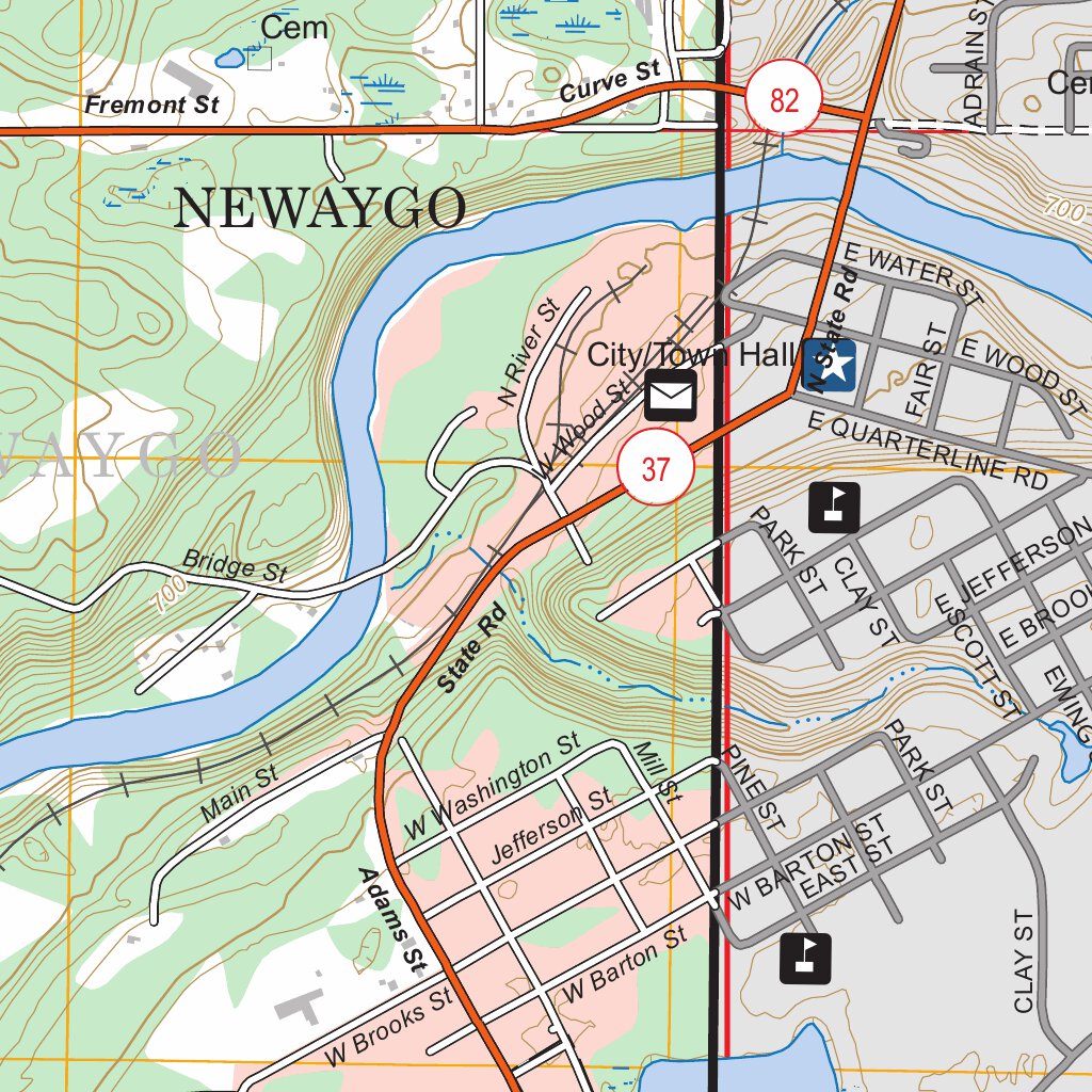 Newaygo, MI FSTopo Map by US Forest Service - Topo | Avenza Maps