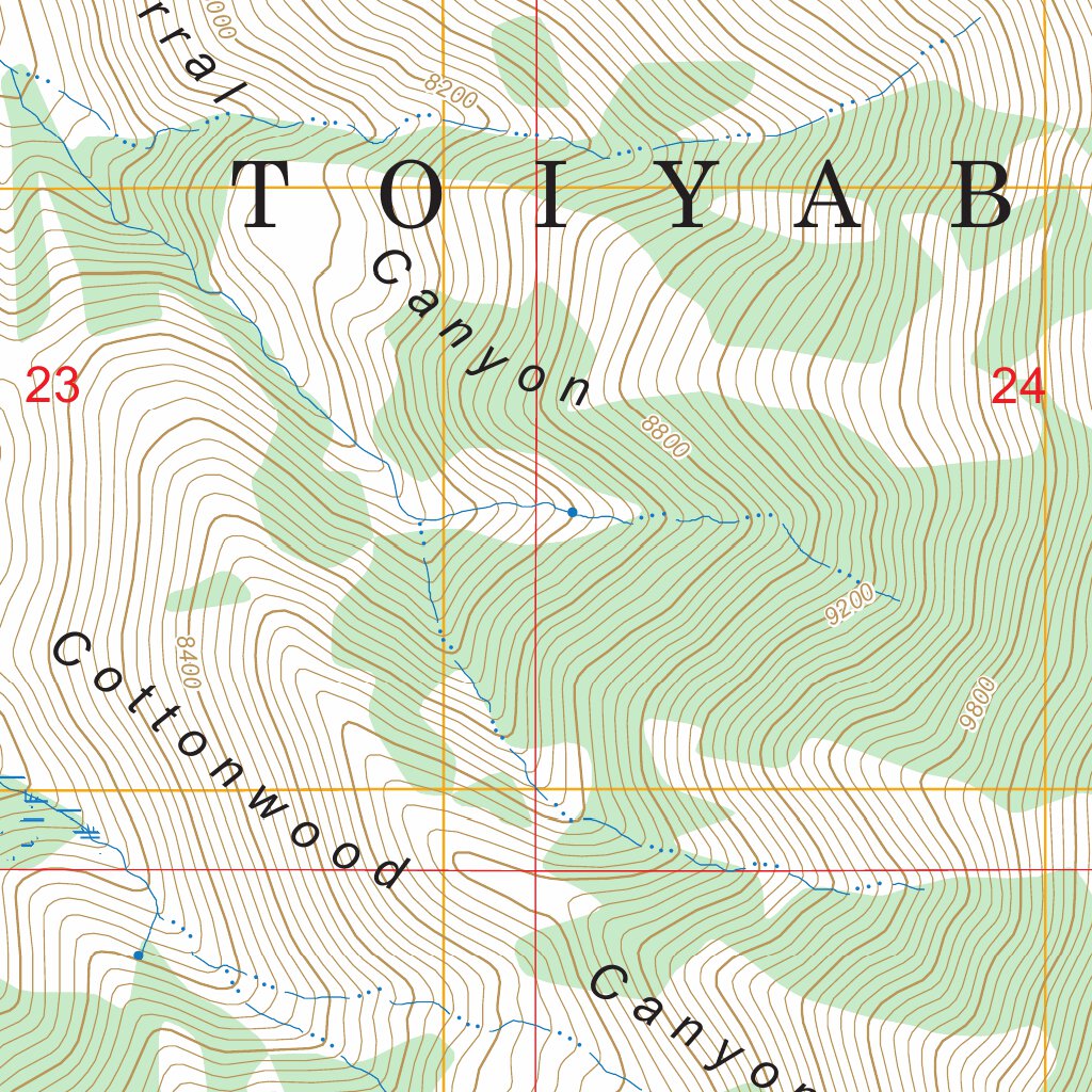 North Toiyabe Peak, NV FSTopo Map by US Forest Service - Topo | Avenza Maps