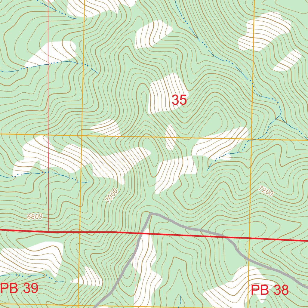 O Block Canyon, NM FSTopo Map by US Forest Service - Topo | Avenza Maps