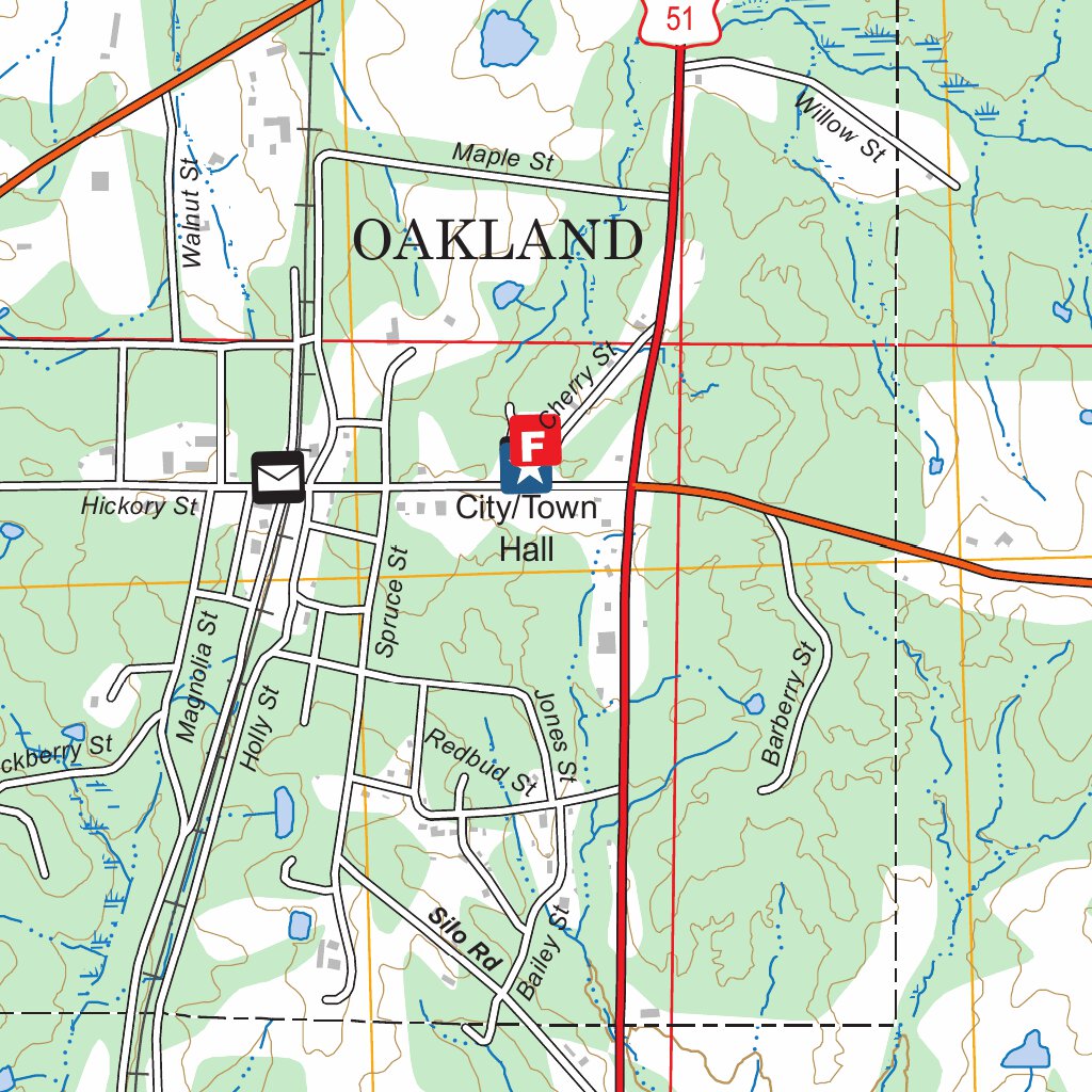 Oakland, MS FSTopo Map by US Forest Service - Topo | Avenza Maps