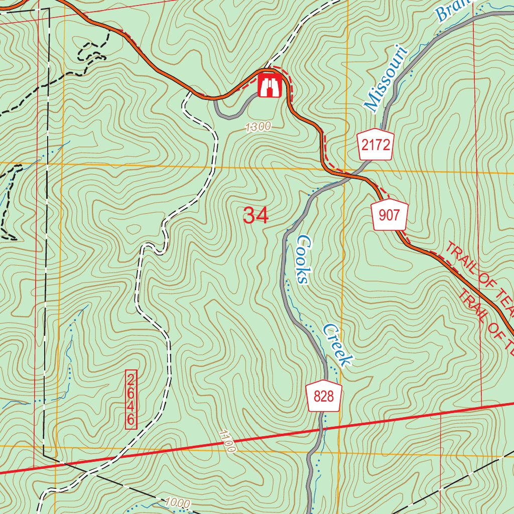Oates, MO FSTopo Map by US Forest Service - Topo | Avenza Maps