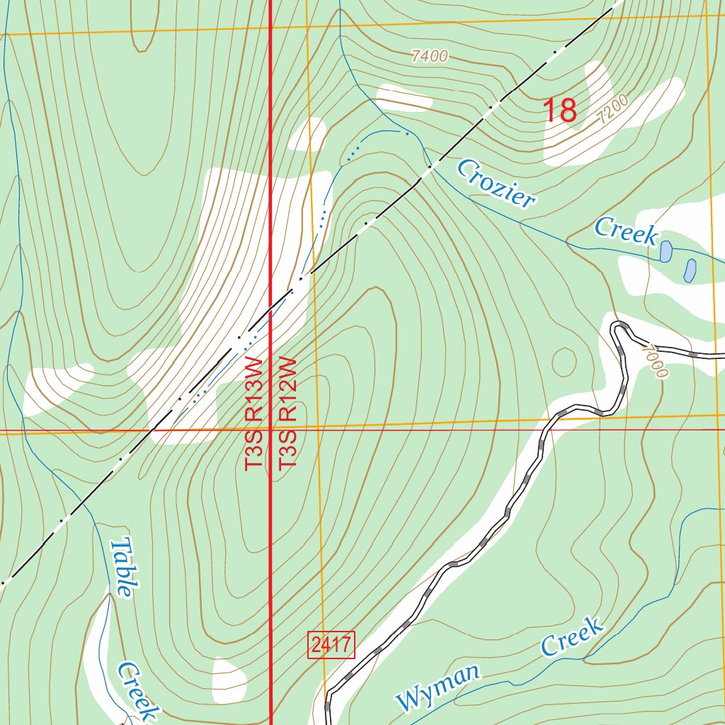 Odell Lake, MT FSTopo Map by US Forest Service - Topo | Avenza Maps