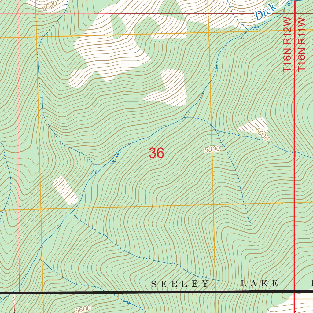 Ovando Mountain, MT FSTopo Map by US Forest Service - Topo | Avenza Maps