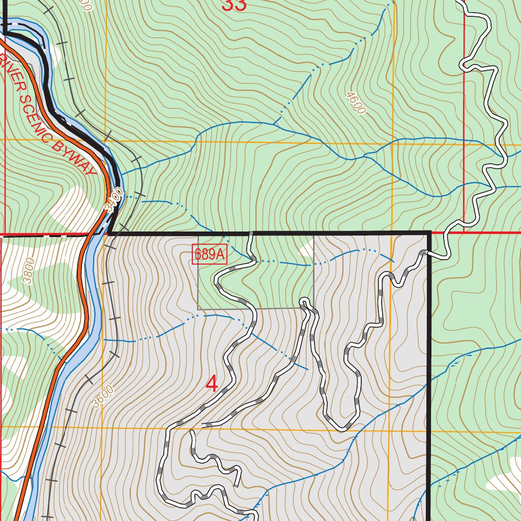 Packer John Mountain, ID FSTopo Map by US Forest Service - Topo ...