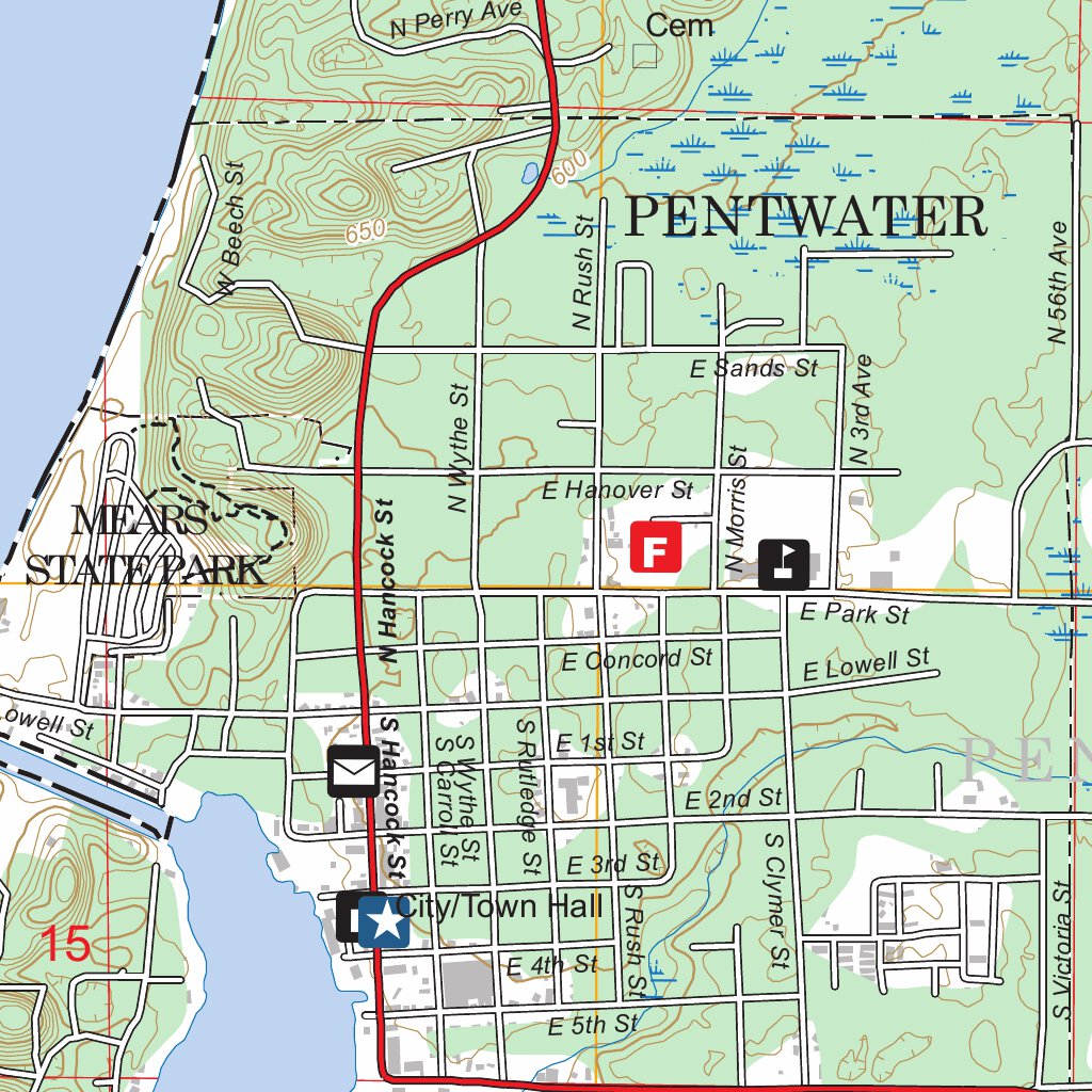 Pentwater, MI FSTopo Map by US Forest Service - Topo | Avenza Maps