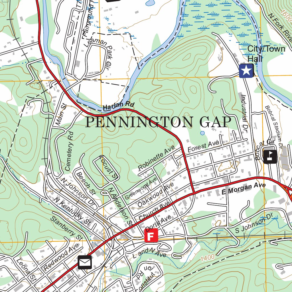 Pennington Gap, VA-KY FSTopo Map by US Forest Service - Topo | Avenza Maps