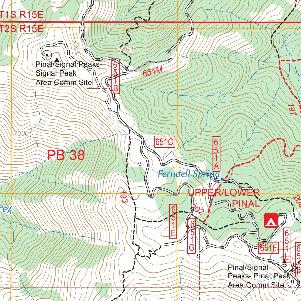 Pinal Peak, AZ FSTopo Map by US Forest Service - Topo | Avenza Maps