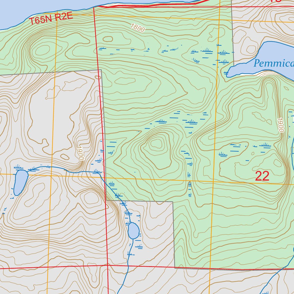 Pine Lake West, MN-ON FSTopo Map by US Forest Service - Topo | Avenza Maps