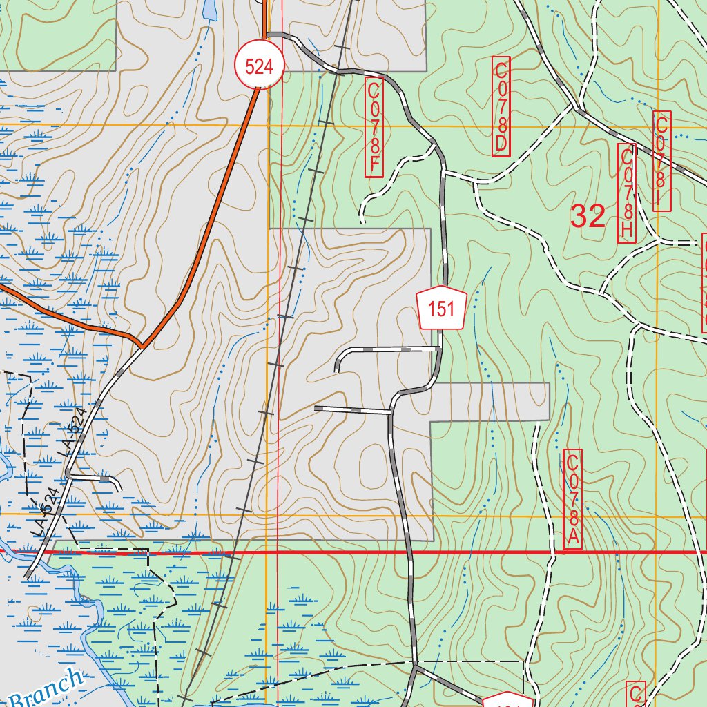 Pollock, LA FSTopo Map by US Forest Service - Topo | Avenza Maps