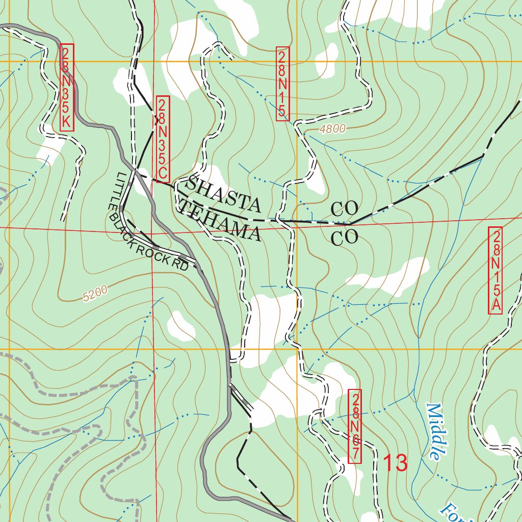 Pony Buck Peak, CA FSTopo Map by US Forest Service - Topo | Avenza Maps