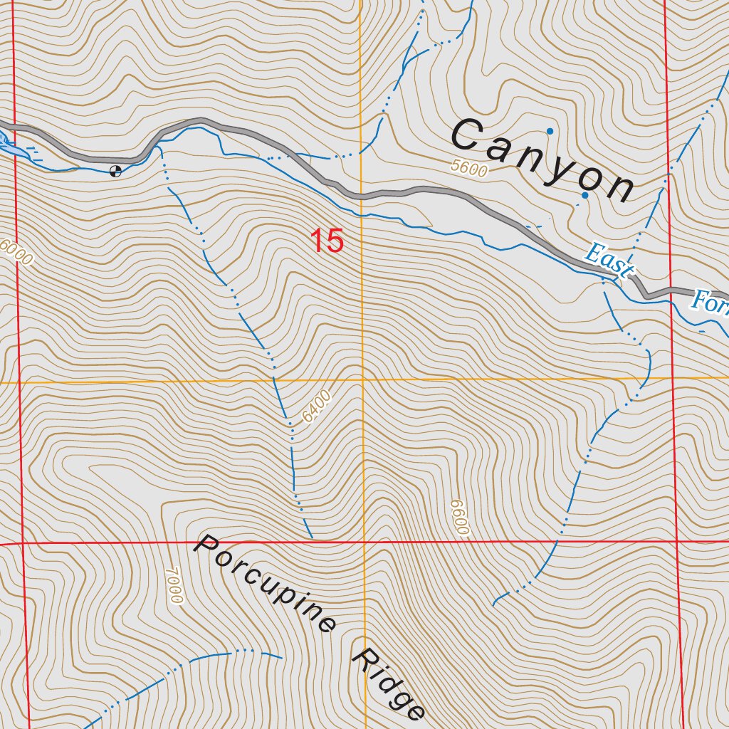 Porcupine Reservoir, UT FSTopo Map by US Forest Service - Topo | Avenza ...