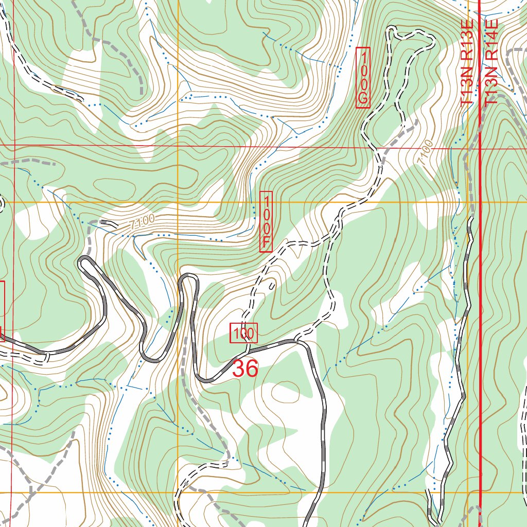 Porcupine Ridge, AZ FSTopo Map by US Forest Service - Topo | Avenza Maps