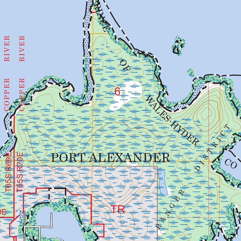Port Alexander B-2 SW, AK FSTopo Map by US Forest Service - Topo ...