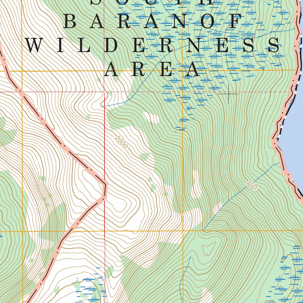 Port Alexander D-4 SW, AK FSTopo Map by US Forest Service - Topo ...