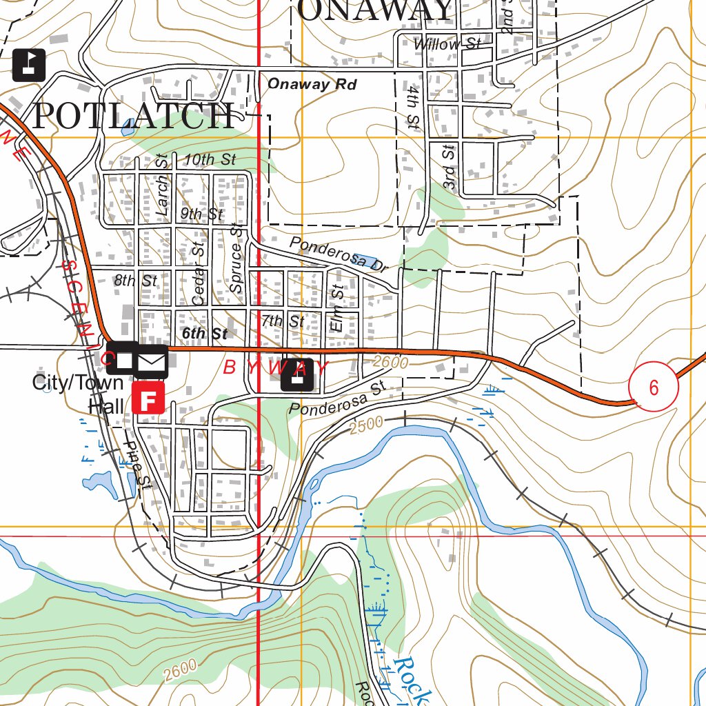 Potlatch, ID FSTopo Map by US Forest Service - Topo | Avenza Maps