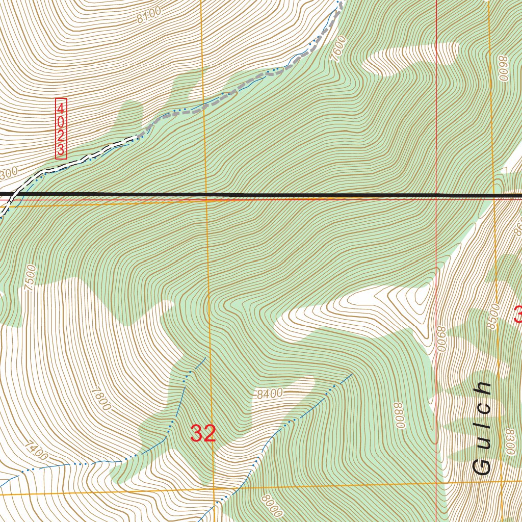 Powderhorn Gulch, ID FSTopo Map by US Forest Service - Topo | Avenza Maps