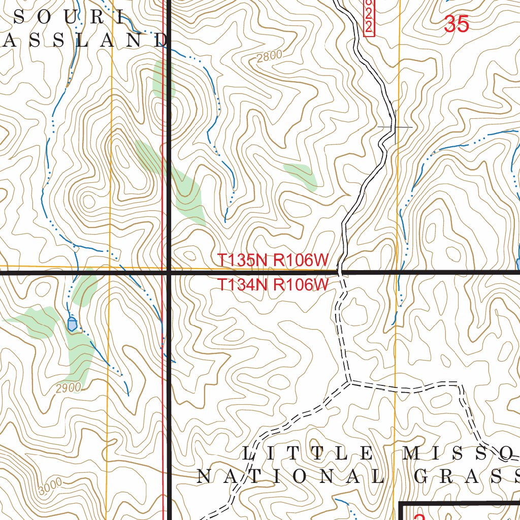 Pretty Butte, ND FSTopo Map by US Forest Service - Topo | Avenza Maps