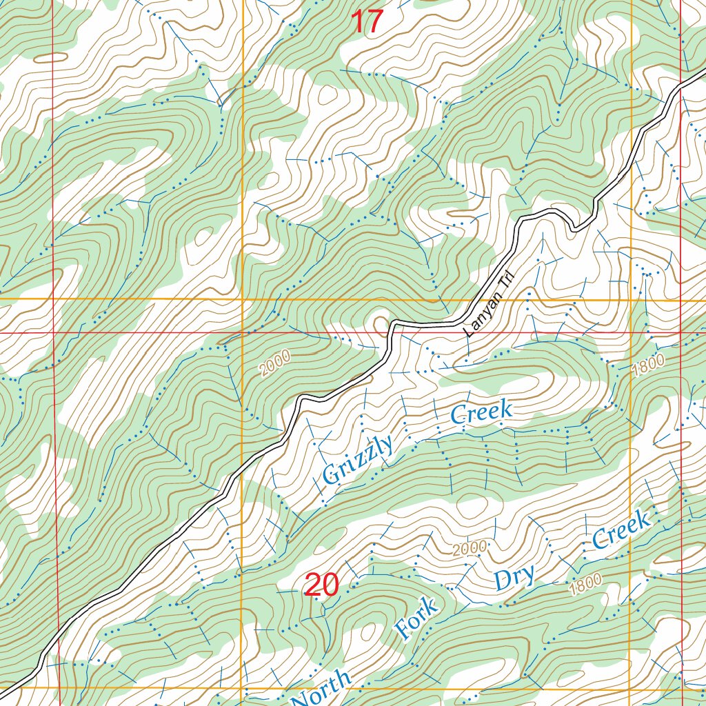Raglin Ridge, CA FSTopo Map by US Forest Service - Topo | Avenza Maps
