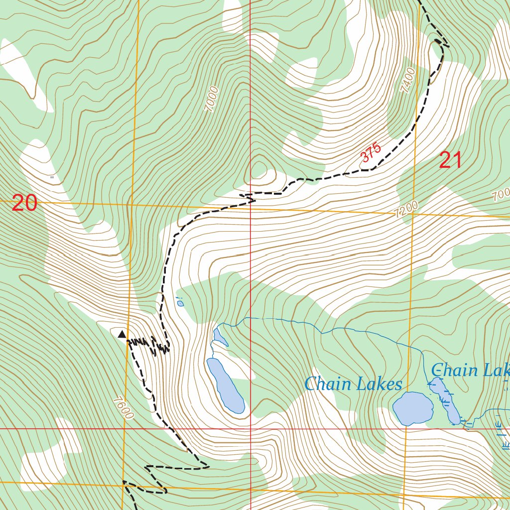 Red Meadow Lake, MT FSTopo Map by US Forest Service - Topo | Avenza Maps
