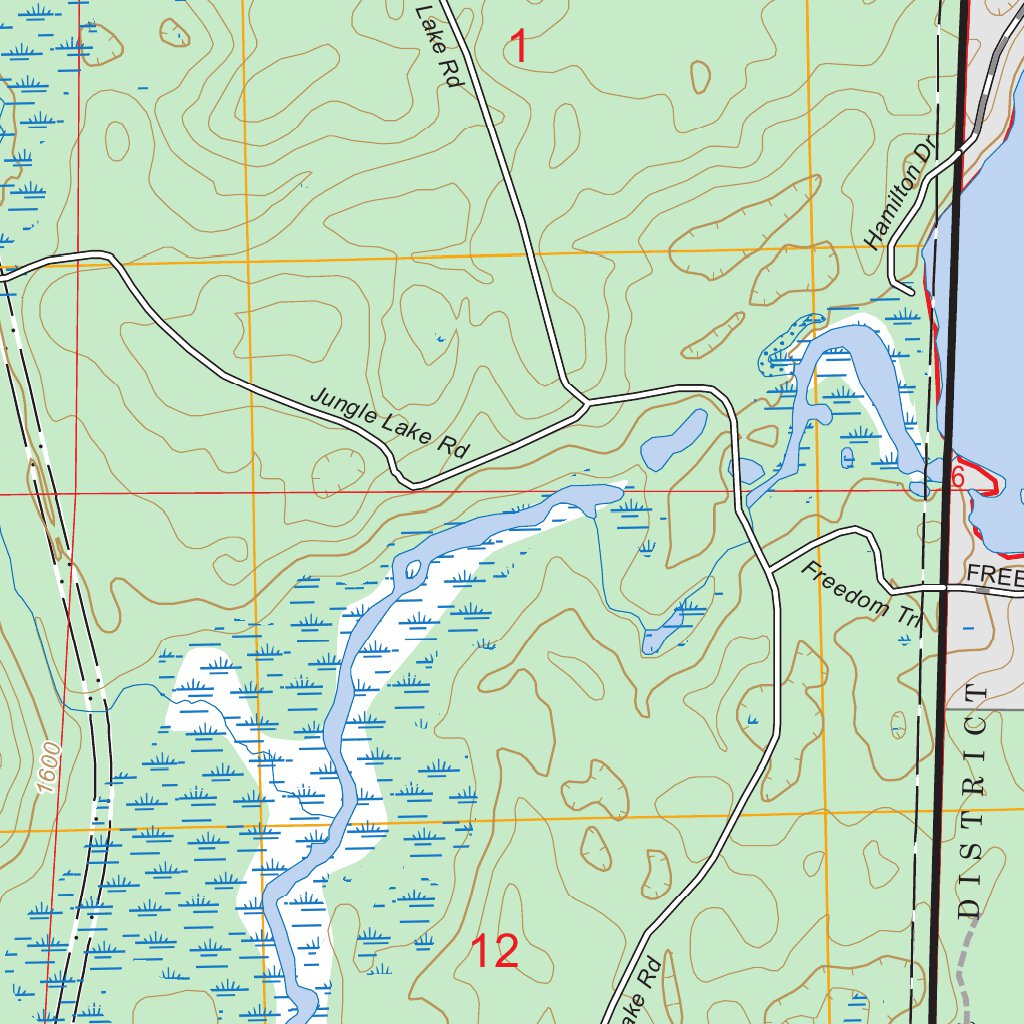 Roberts Lake, WI FSTopo Map by US Forest Service - Topo | Avenza Maps