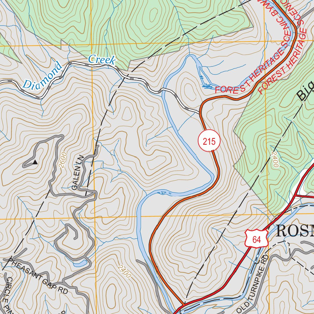 Rosman, NC FSTopo Map by US Forest Service - Topo | Avenza Maps