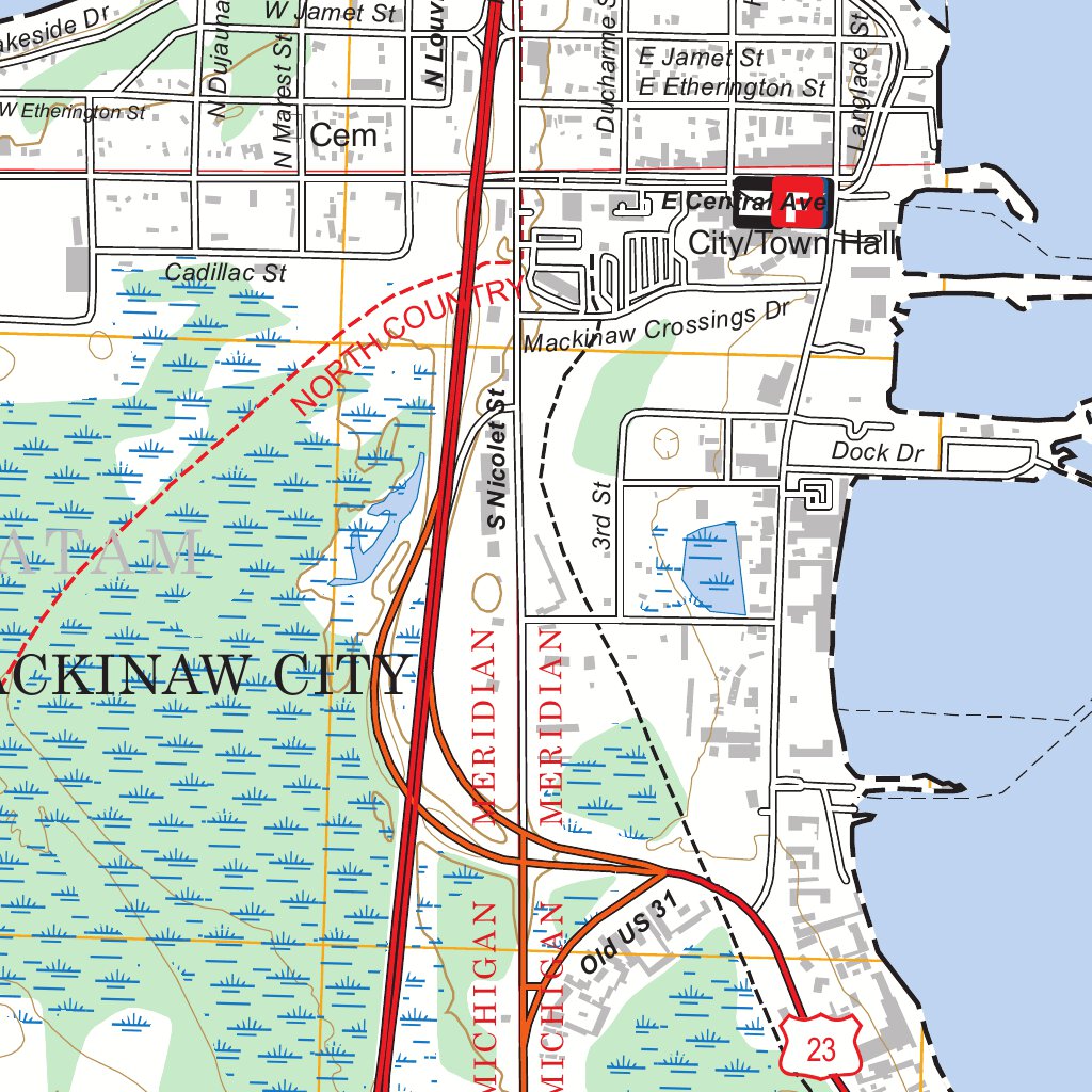 Saint Ignace, MI FSTopo Map by US Forest Service - Topo | Avenza Maps