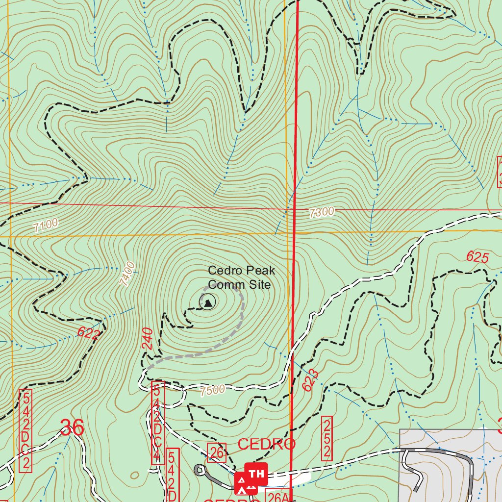 Sedillo, NM FSTopo Map by US Forest Service - Topo | Avenza Maps