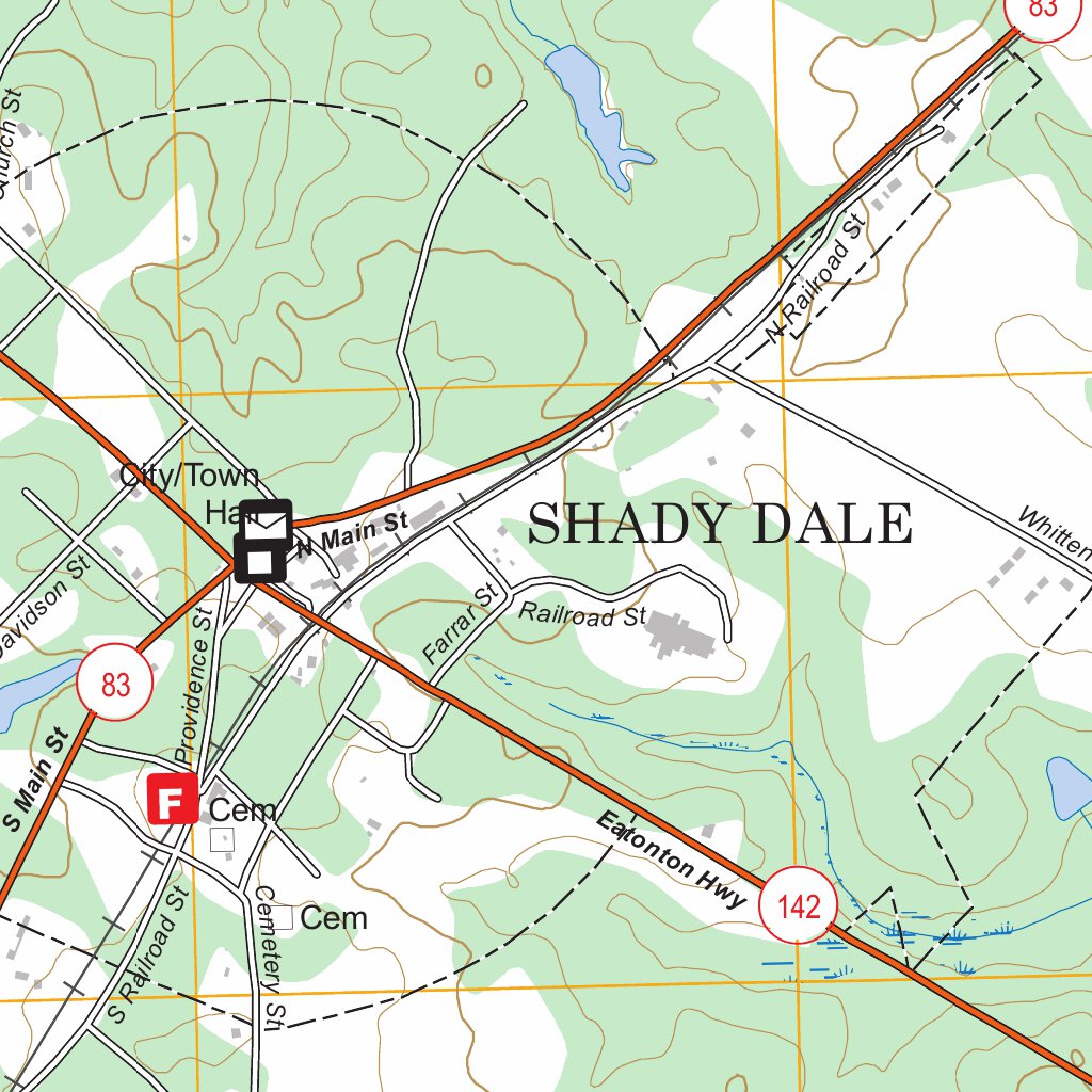 Shady Dale, GA FSTopo Map by US Forest Service - Topo | Avenza Maps