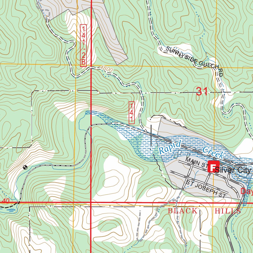 Silver City, SD FSTopo Map by US Forest Service - Topo | Avenza Maps