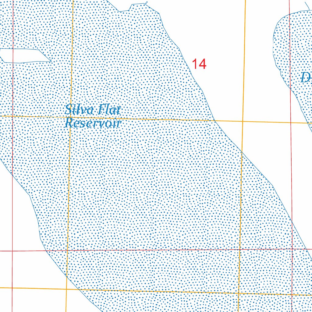 Silva Flat Reservoir, CA FSTopo Map by US Forest Service - Topo ...