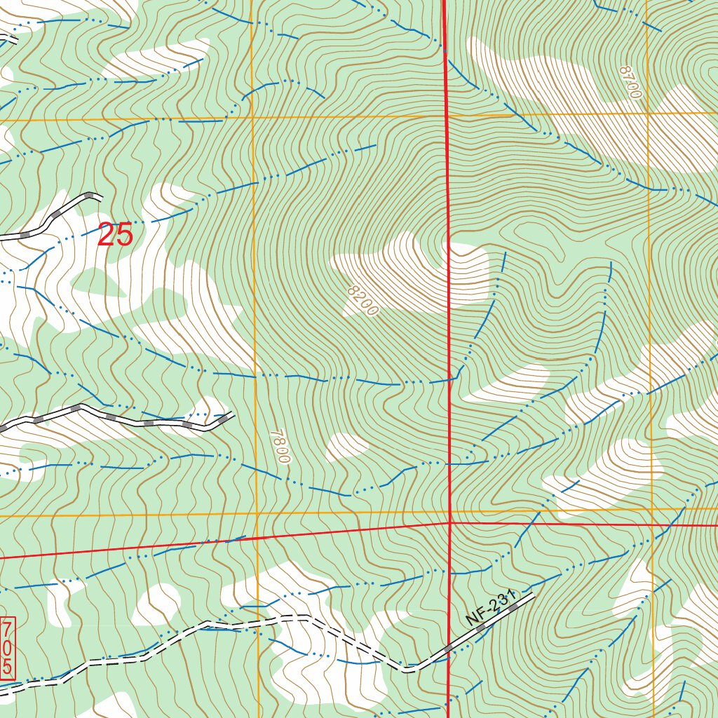 Sitgreaves Mountain, AZ FSTopo Map by US Forest Service - Topo | Avenza ...