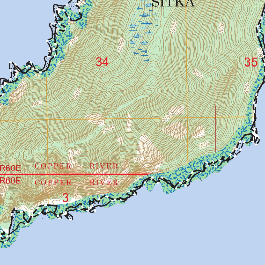 Sitka A-6 NW, AK FSTopo Map by US Forest Service - Topo | Avenza Maps