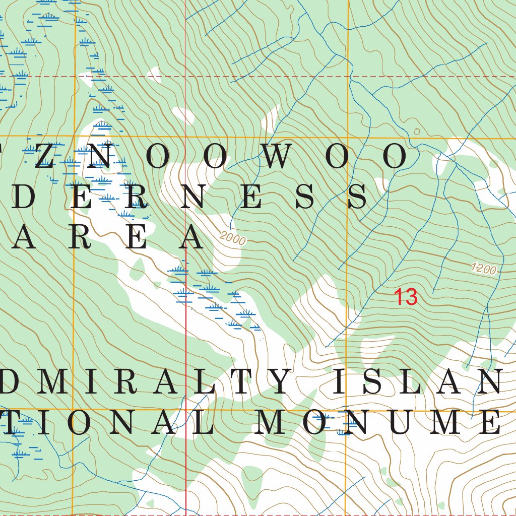 Sitka B-2 SW, AK FSTopo Map by US Forest Service - Topo | Avenza Maps
