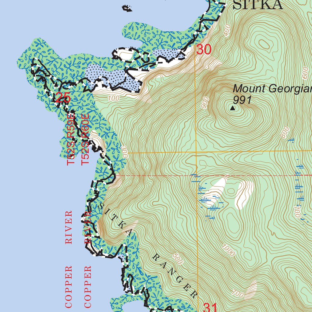 Sitka B-6 SW, AK FSTopo Map by US Forest Service - Topo | Avenza Maps