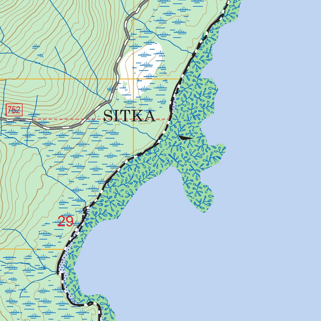 Sitka C-3 NW, AK FSTopo Map by US Forest Service - Topo | Avenza Maps