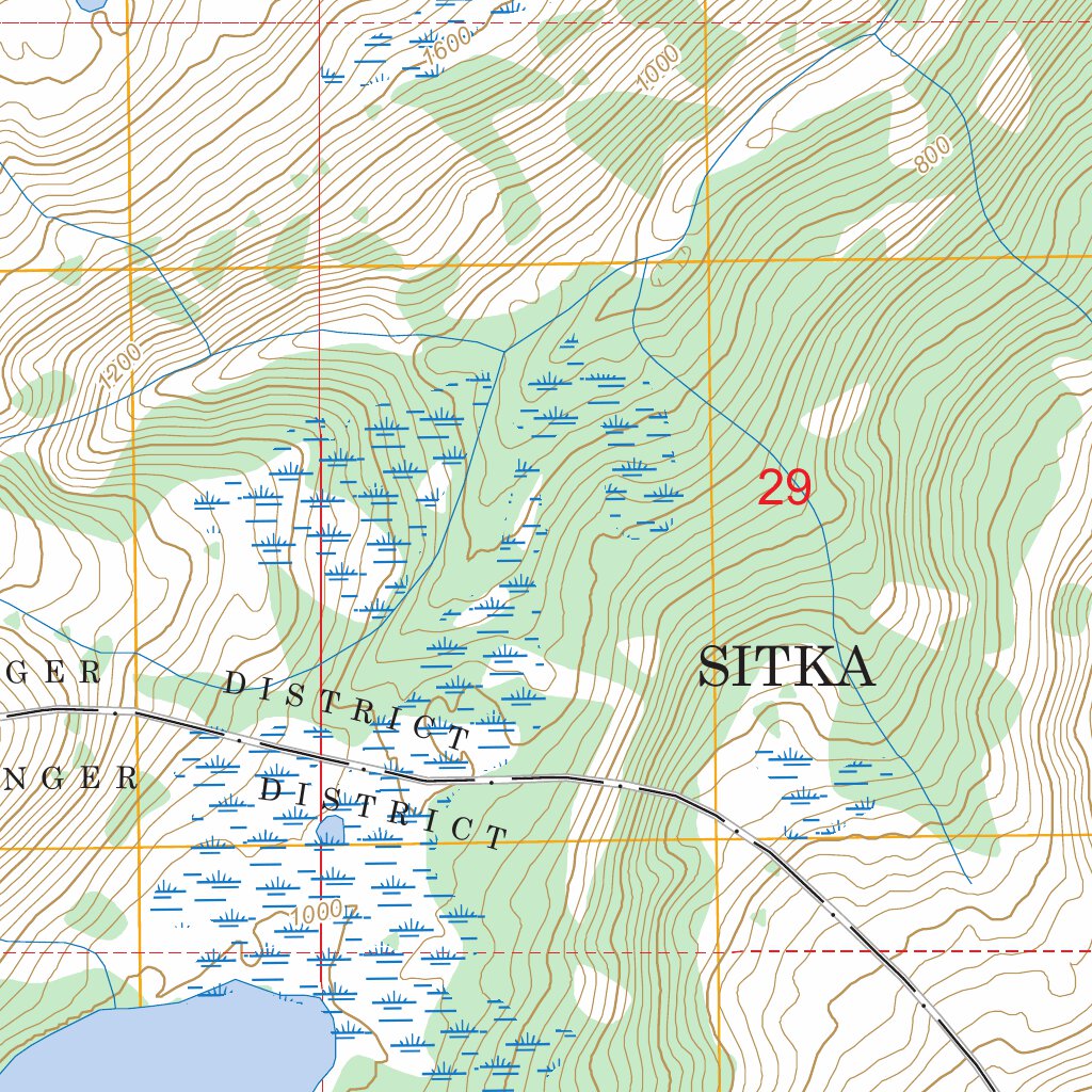 Sitka D-6 SW, AK FSTopo Map by US Forest Service - Topo | Avenza Maps