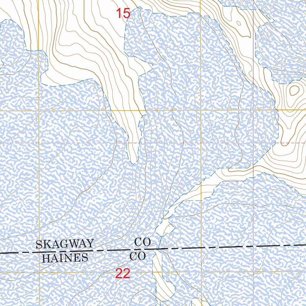 Skagway B-1 SW, AK FSTopo Map by US Forest Service - Topo | Avenza Maps