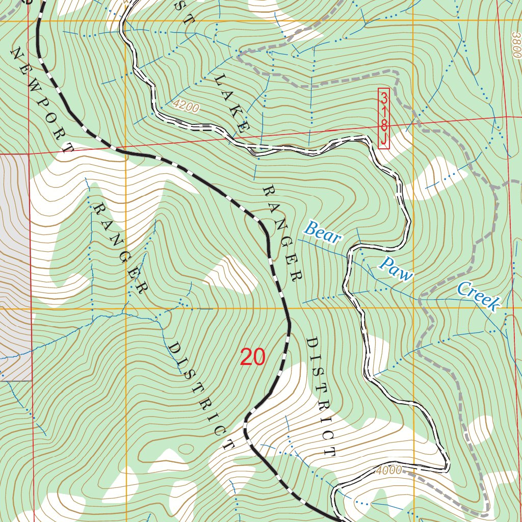 Skookum Creek, WA FSTopo Map by US Forest Service - Topo | Avenza Maps