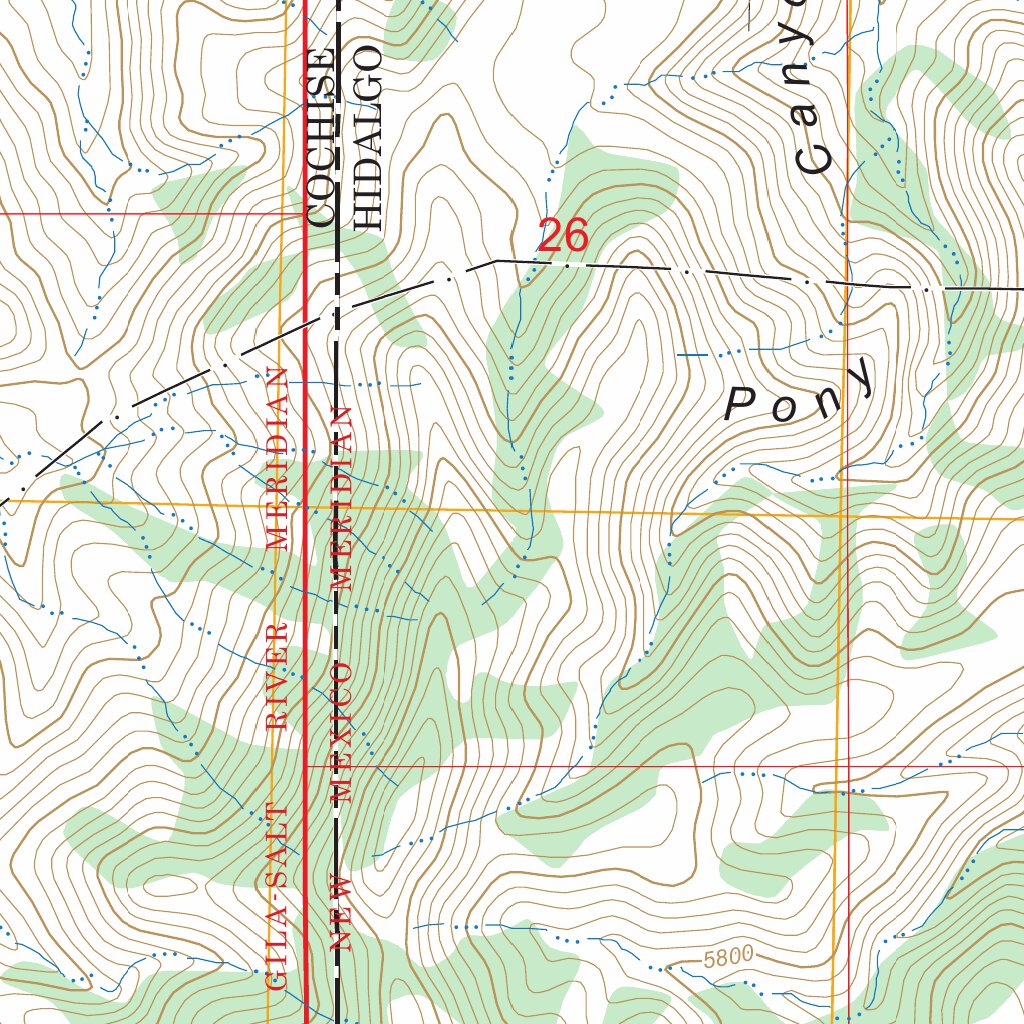 Skeleton Canyon, NM-AZ FSTopo Map by US Forest Service - Topo | Avenza Maps